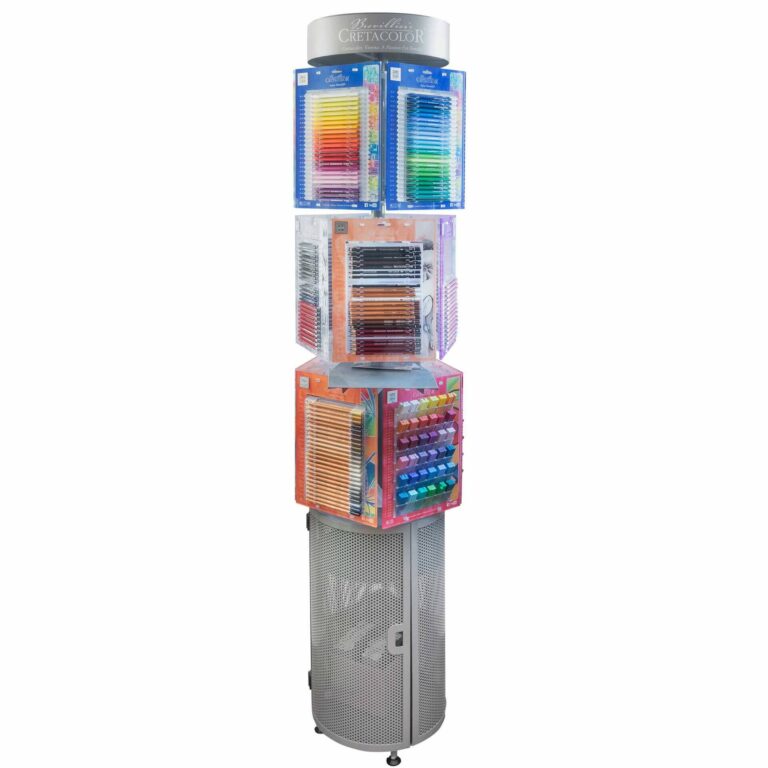 Rotating metal display - Cretacolor