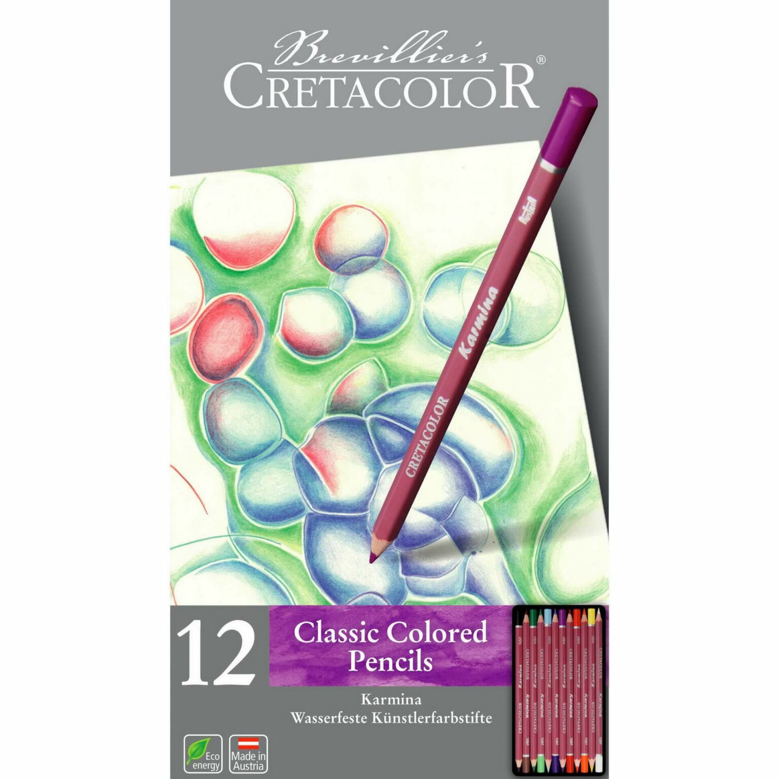 MegaColor - Colored pencils, 12 colors - Cretacolor